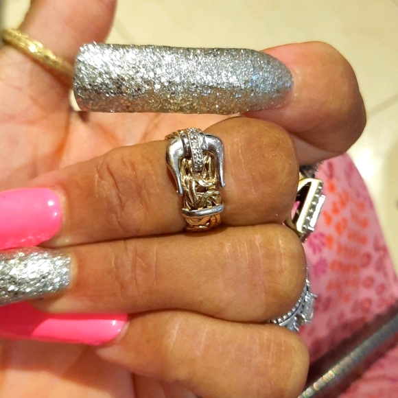 Technibond | Jewelry | Genuine 4k Yellow White Gold Over Sterling ...